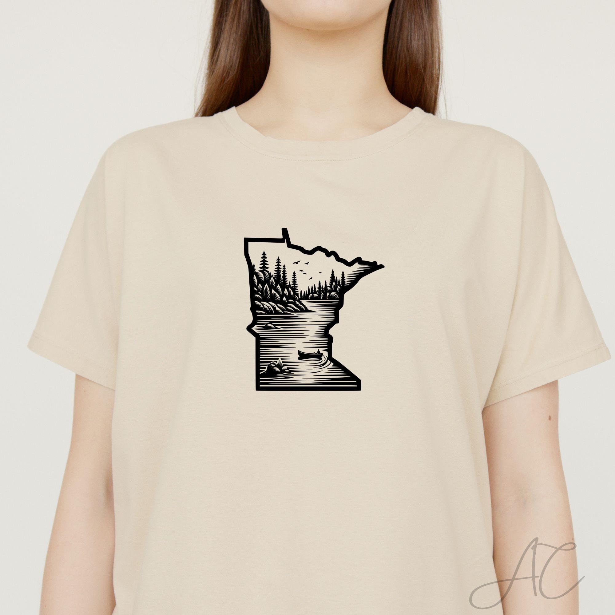 Minnesota SVG Bundle: Hand-drawn State Map Clipart (digital Download ...
