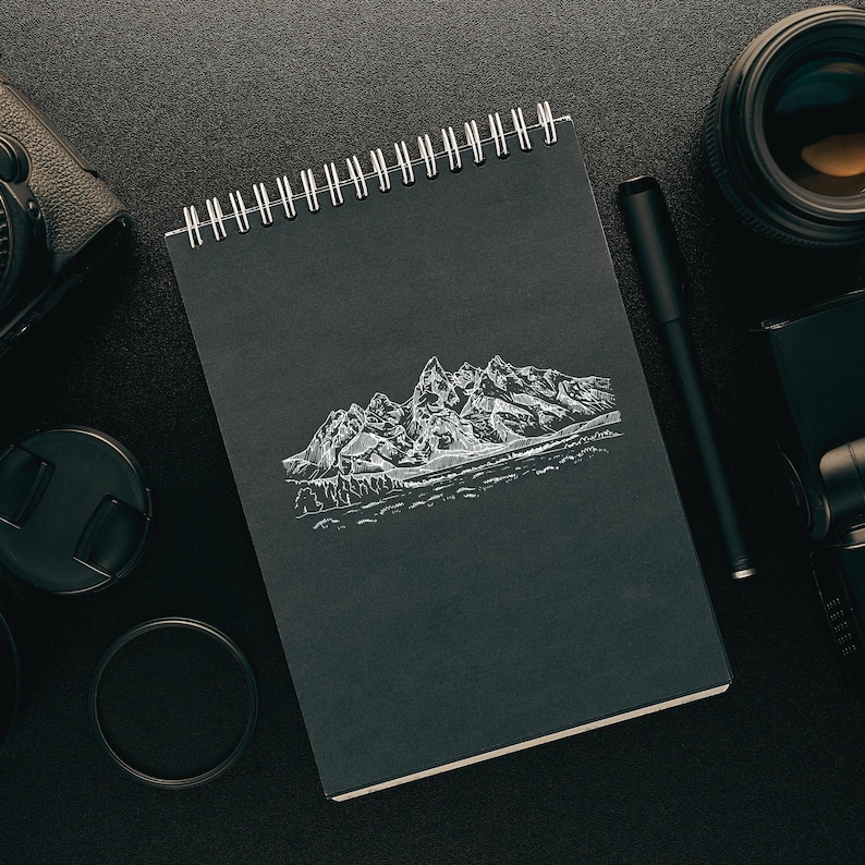 Grand Teton SVG Bundle, Teton Range PNG , Mountain Clipart, Hand Drawn ...