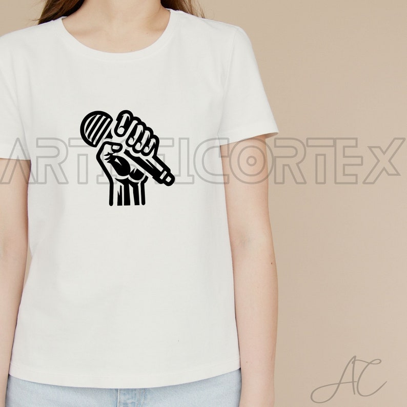 Microphone SVG & PNG Bundle,microphone in Hand Clipart, Hand Drawn ...