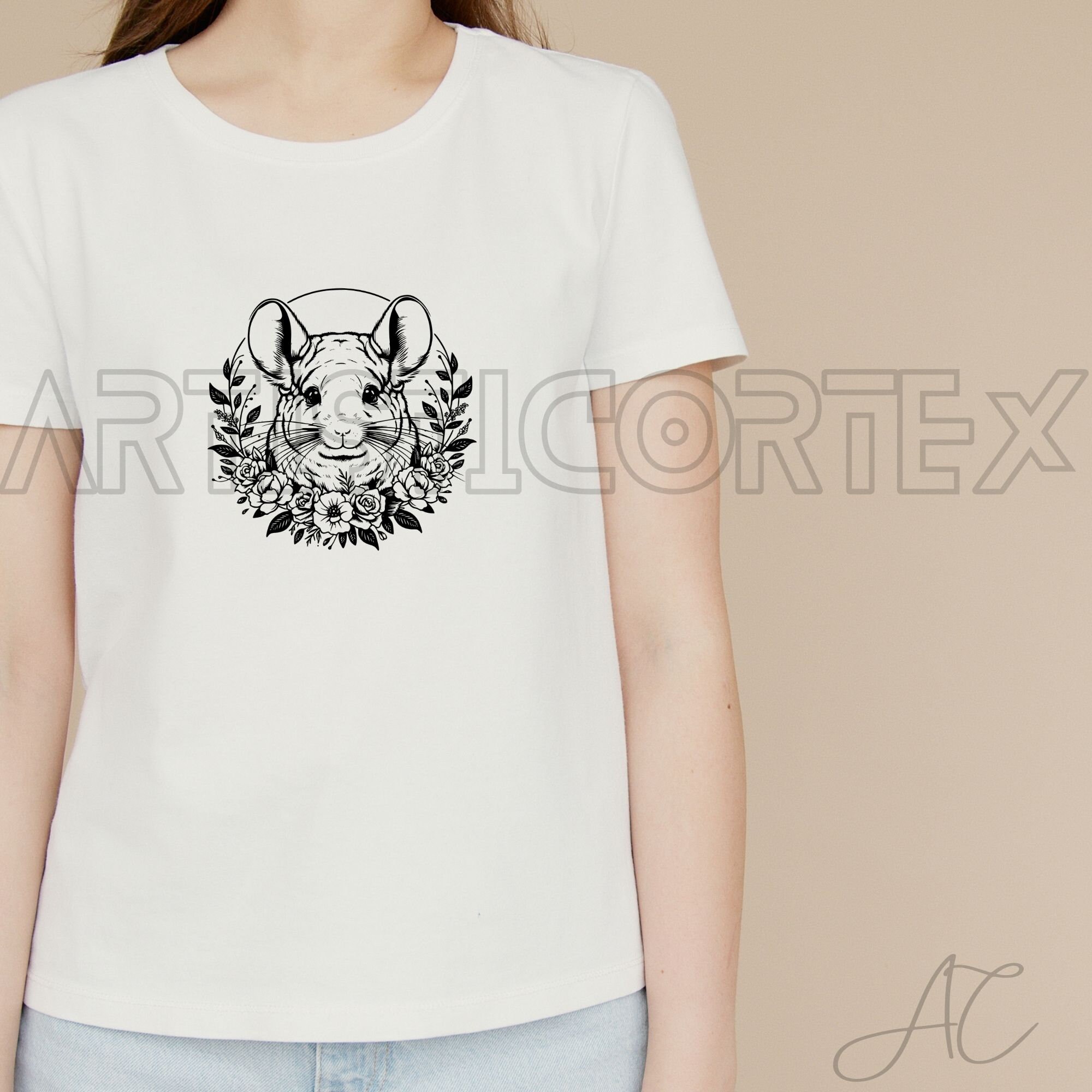 Chinchilla SVG Bundle, Chinchilla Face PNG, Floral Chinchilla Clipart ...