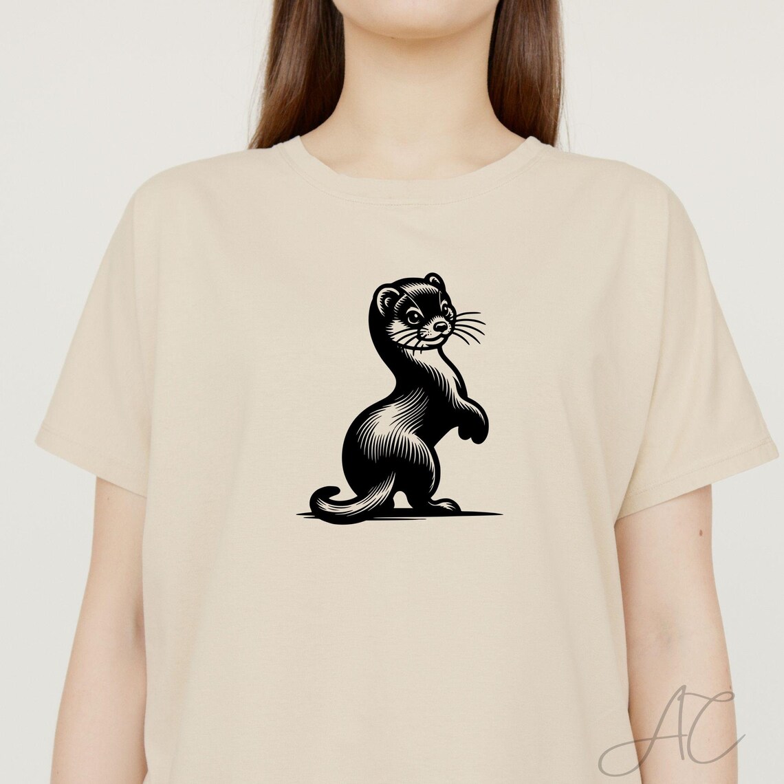 Weasel SVG Bundle, Weasel and Flowers PNG, Weasel Face Clipart, Hand ...