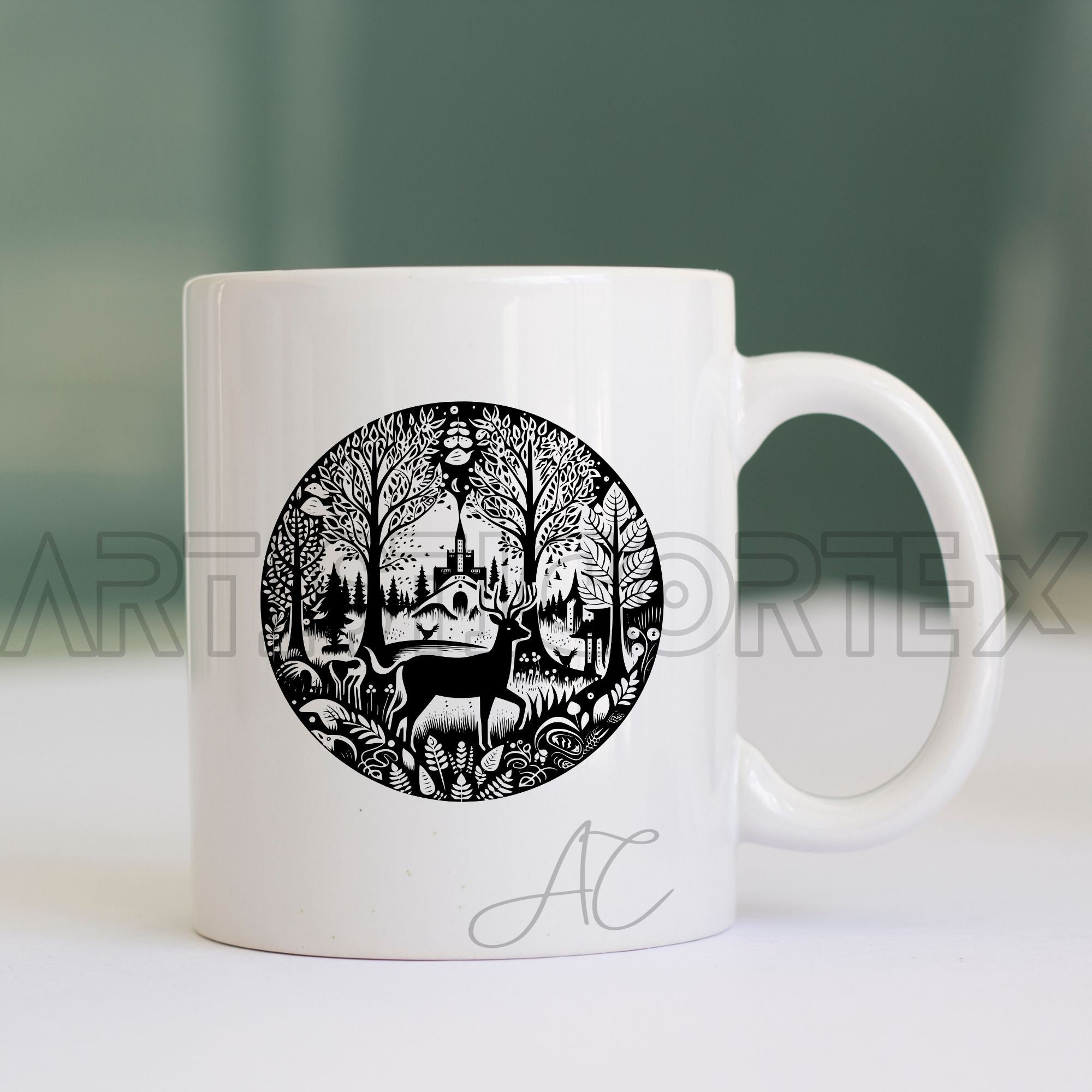 Magic Forest SVG Bundle, Forest Scene PNG, Forest and Unicorn Clipart ...