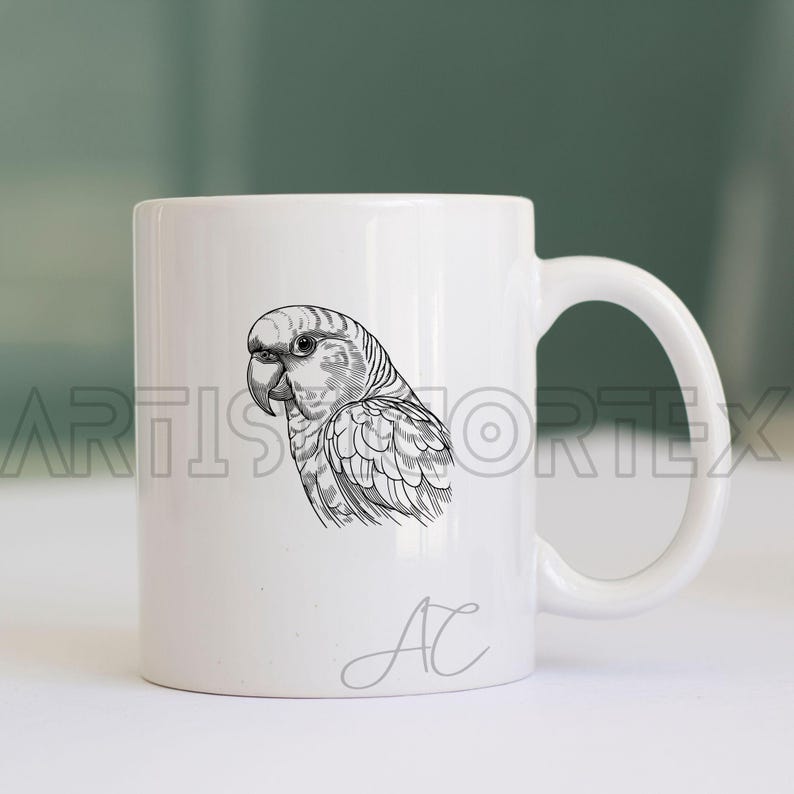 Delicate Conure SVG Bundle, Conure Line Art PNG, Floral Conure Clipart ...