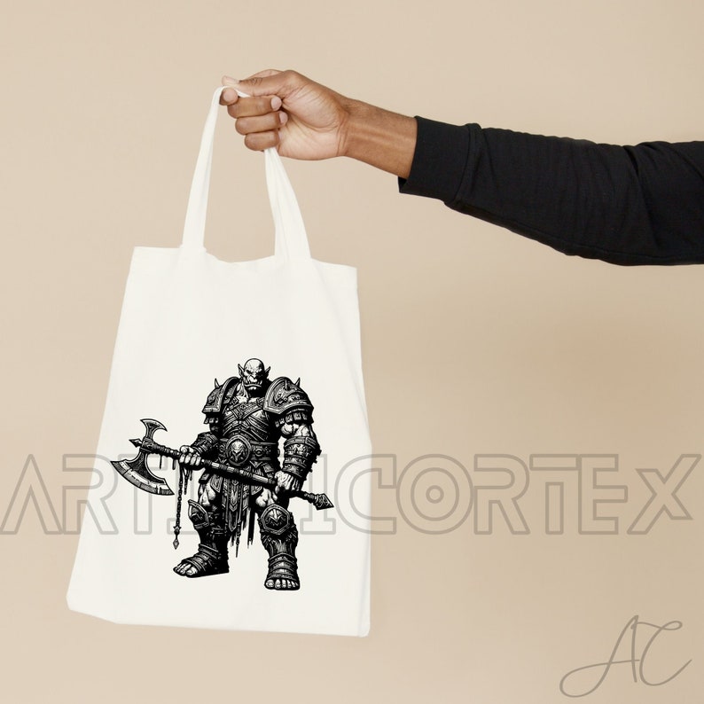 Orc SVG Bundle, Orc With Axe PNG, Orc Roaring Clipart, Hand Drawn Orc ...