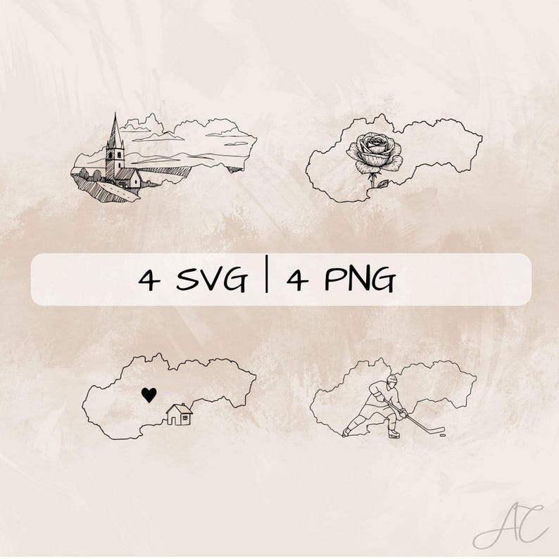 Slovakia SVG Bundle, Slovakia Country PNG ,slovakia Outline Clipart ...