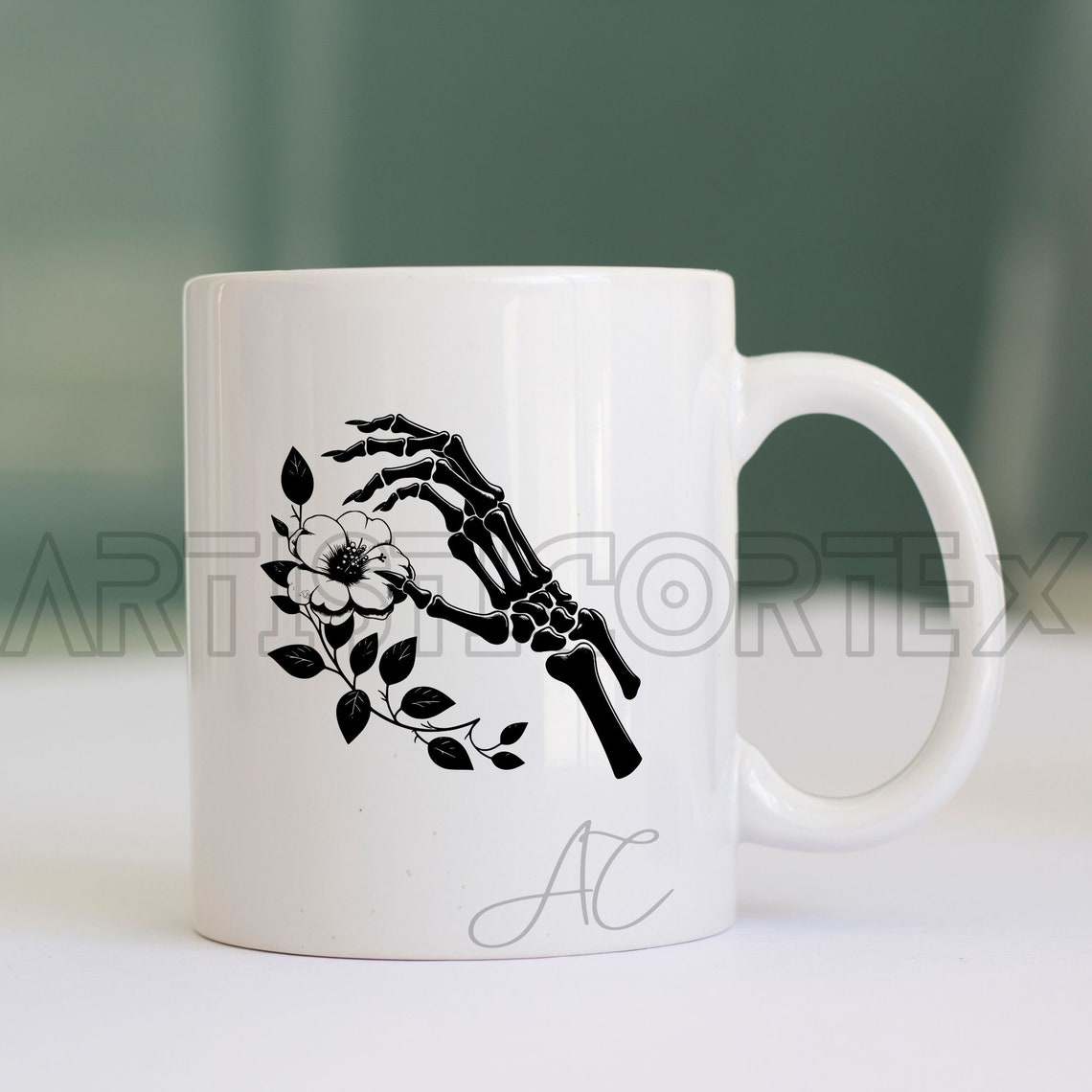 Decorated Skeleton Hands SVG, Floral Skeleton Hands PNG, Clipart, Hand ...