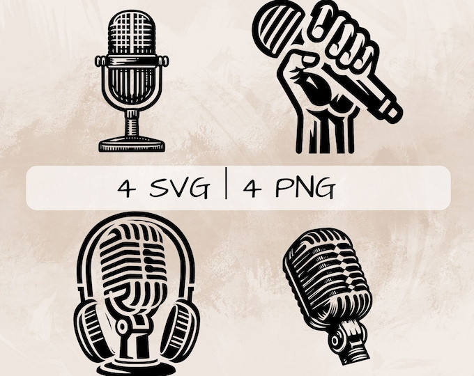 Mikrofon svg, Kopfhörer svg, Mic Stand svg, Musik svg, Clipart ...