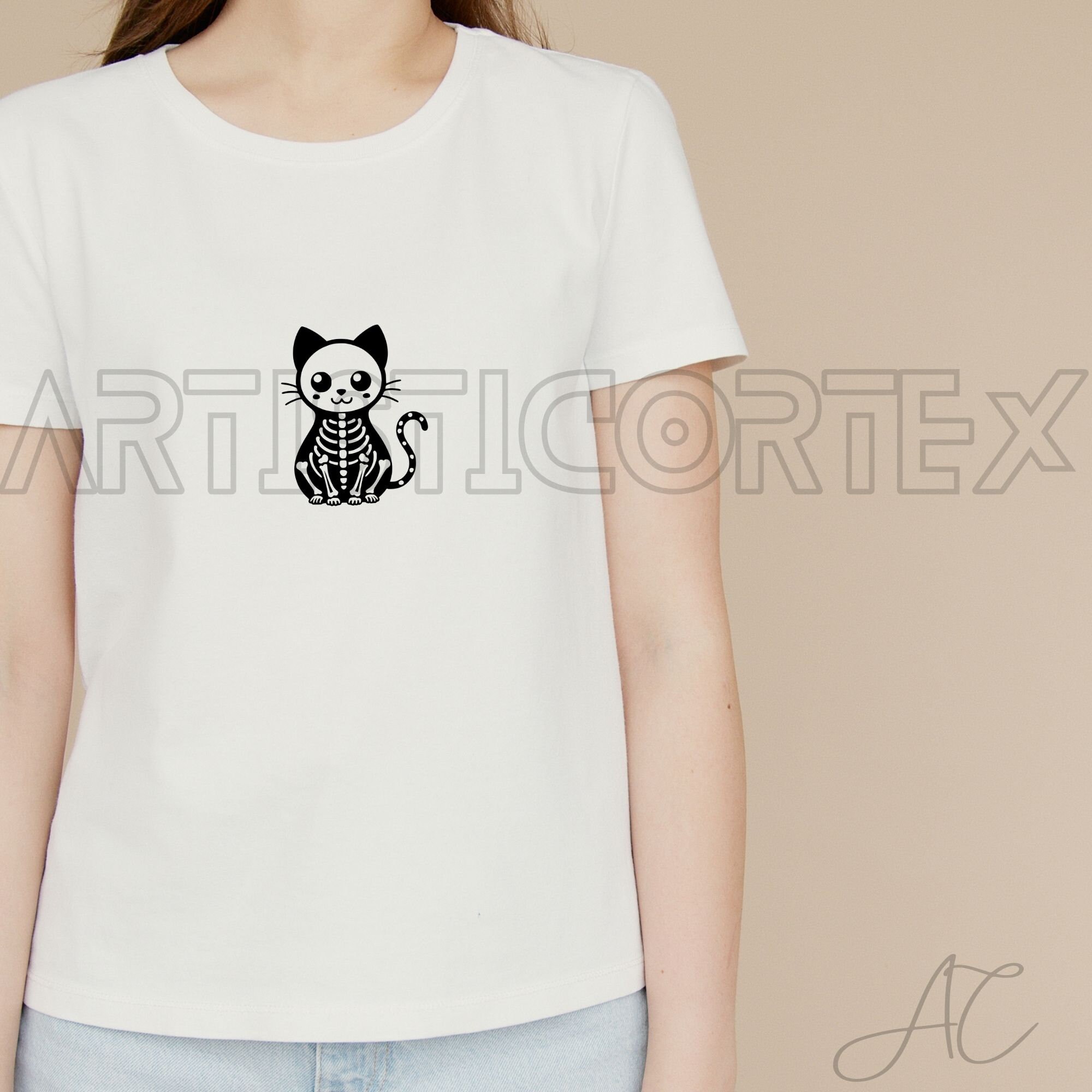 Cute Cat Skeleton SVG PNG Halloween Cat Skeletal Cat - Etsy