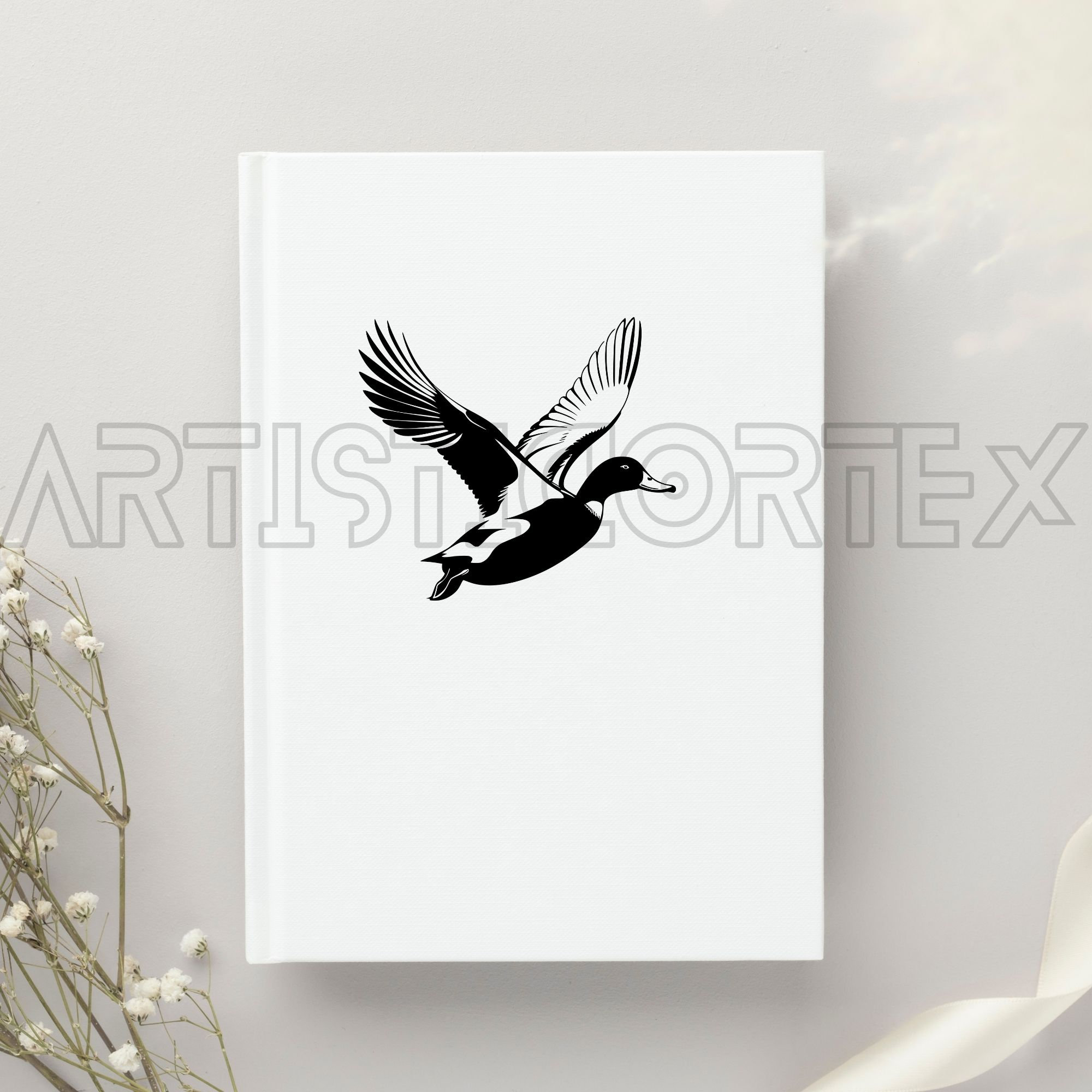 Flying Duck SVG, Duck Wings Vector, Cute Duck Clipart, Hand Drawn ...