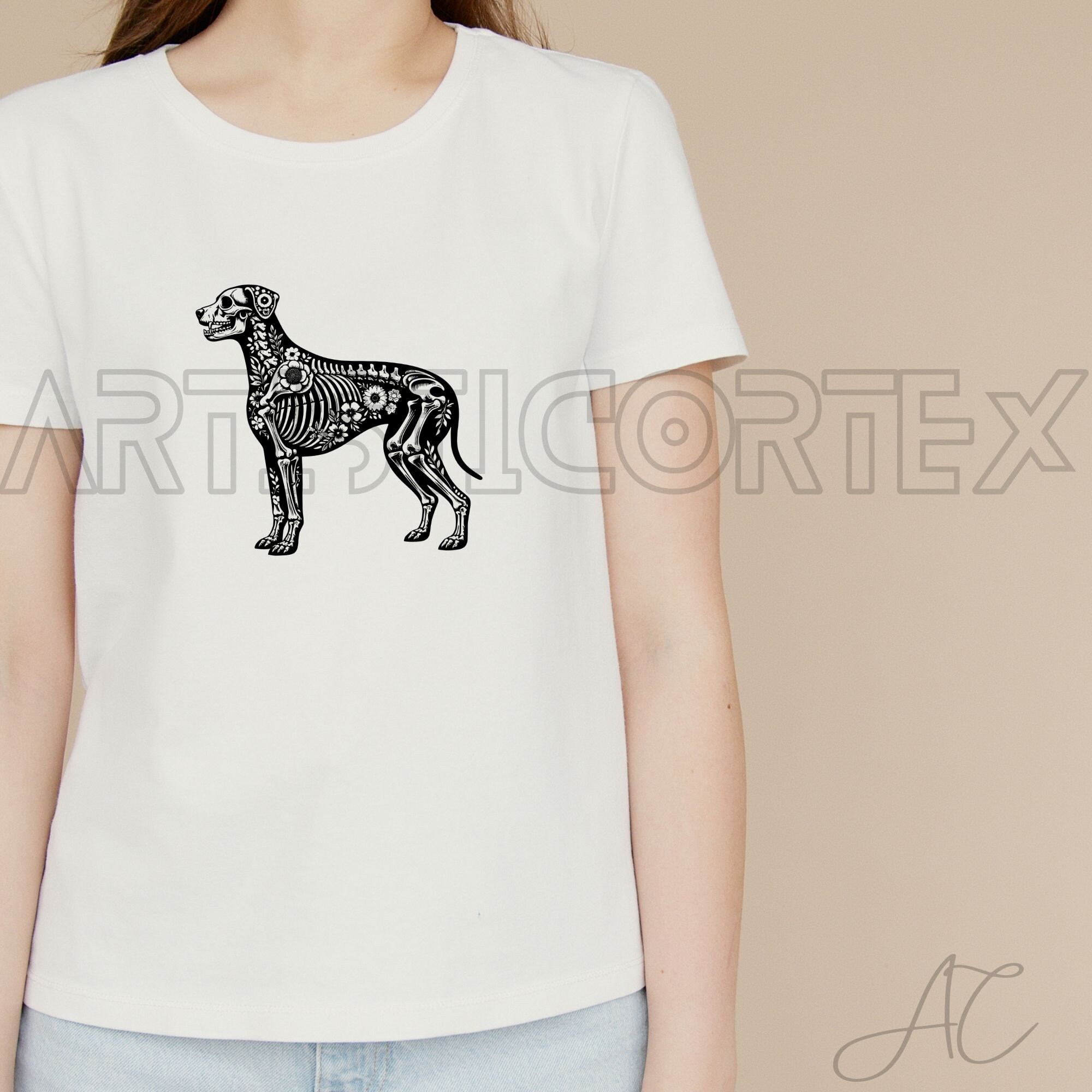 Realistic Dog Skeleton SVG, Dog PNG, Skeleton Clipart, Vector, Hand ...