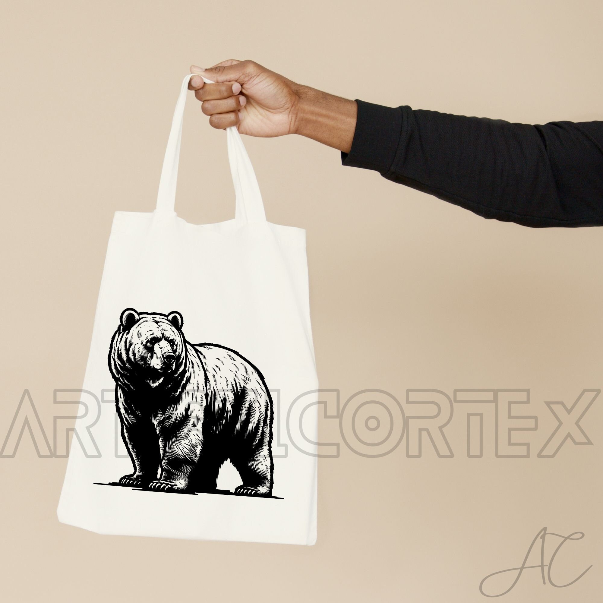 Bear SVG Bundle, Bear Growling PNG, Bear and Mountains Clipart, Hand ...