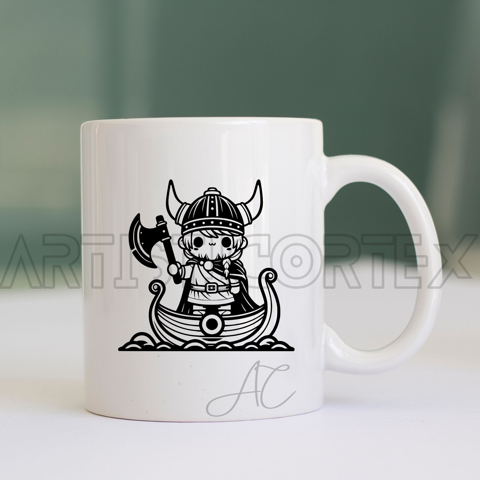 Cute Viking SVG & PNG Bundle,viking Clipart, Hand Drawn Cute Viking ...