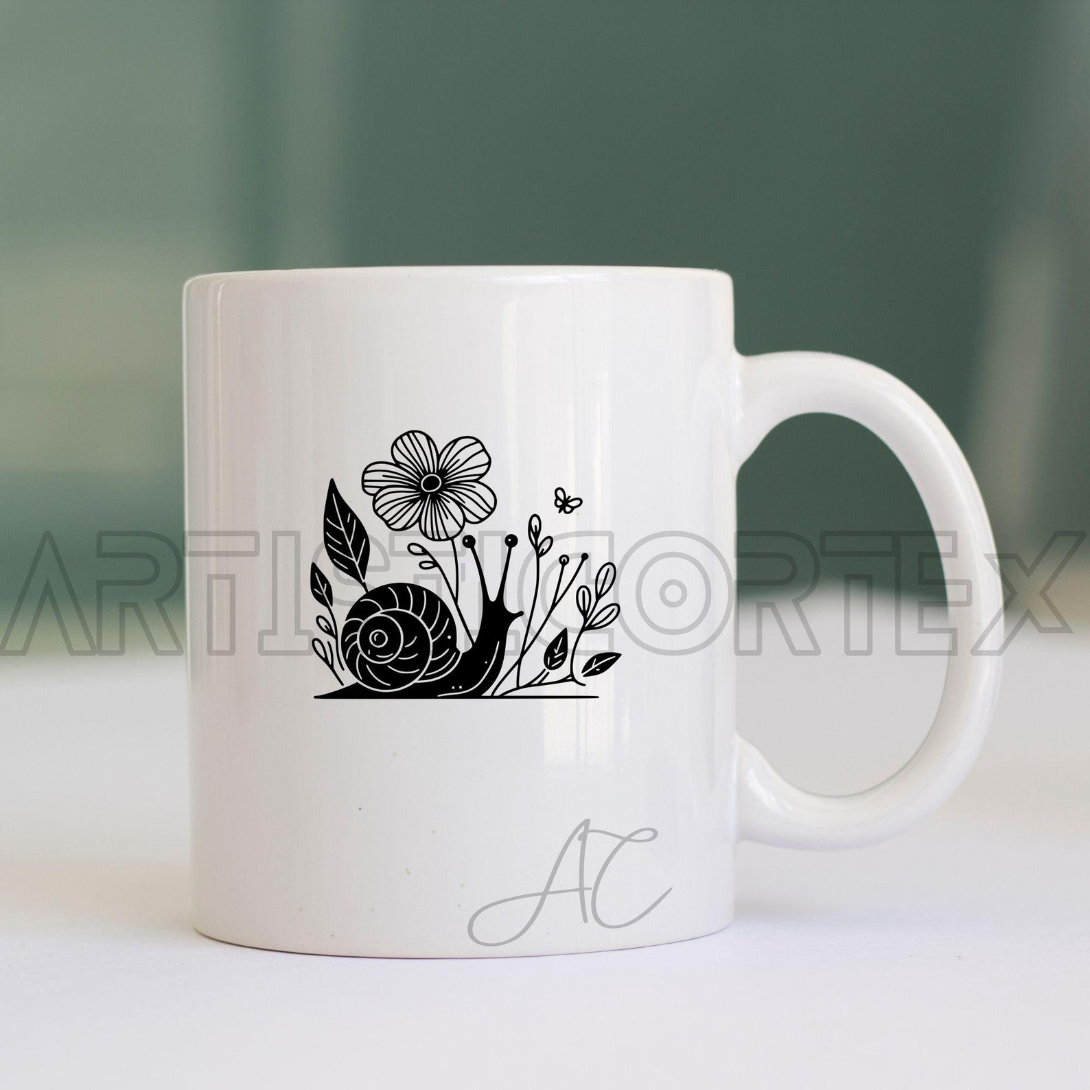 Snail SVG Bundle, Floral Snail PNG, Snail and Flower Clipart, Hand ...