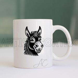 Donkey SVG Bundle, Smiling Donkey PNG ,happy Donkey Clipart, Hand Drawn ...