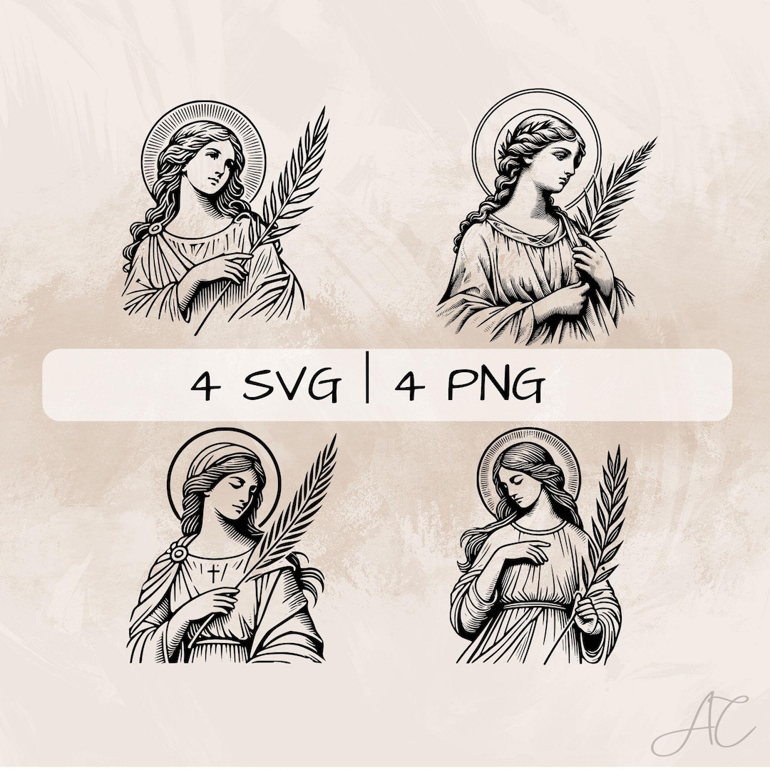 Saint Agatha SVG Bundle, St Agatha PNG , Patron Saint of Nurses Clipart ...