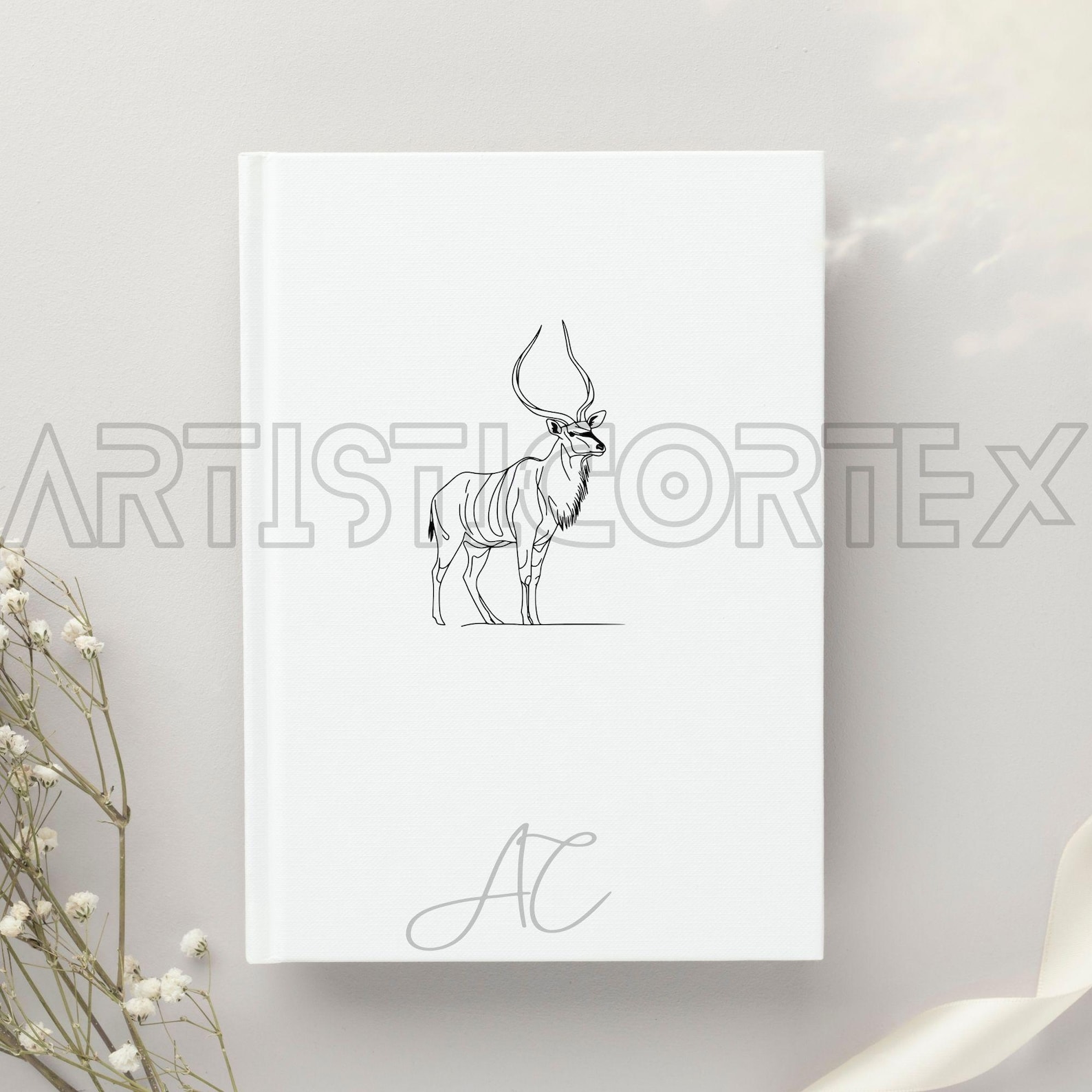Delicate Eland SVG Bundle, Eland Ine Art PNG, Eland Face Clipart, Hand ...
