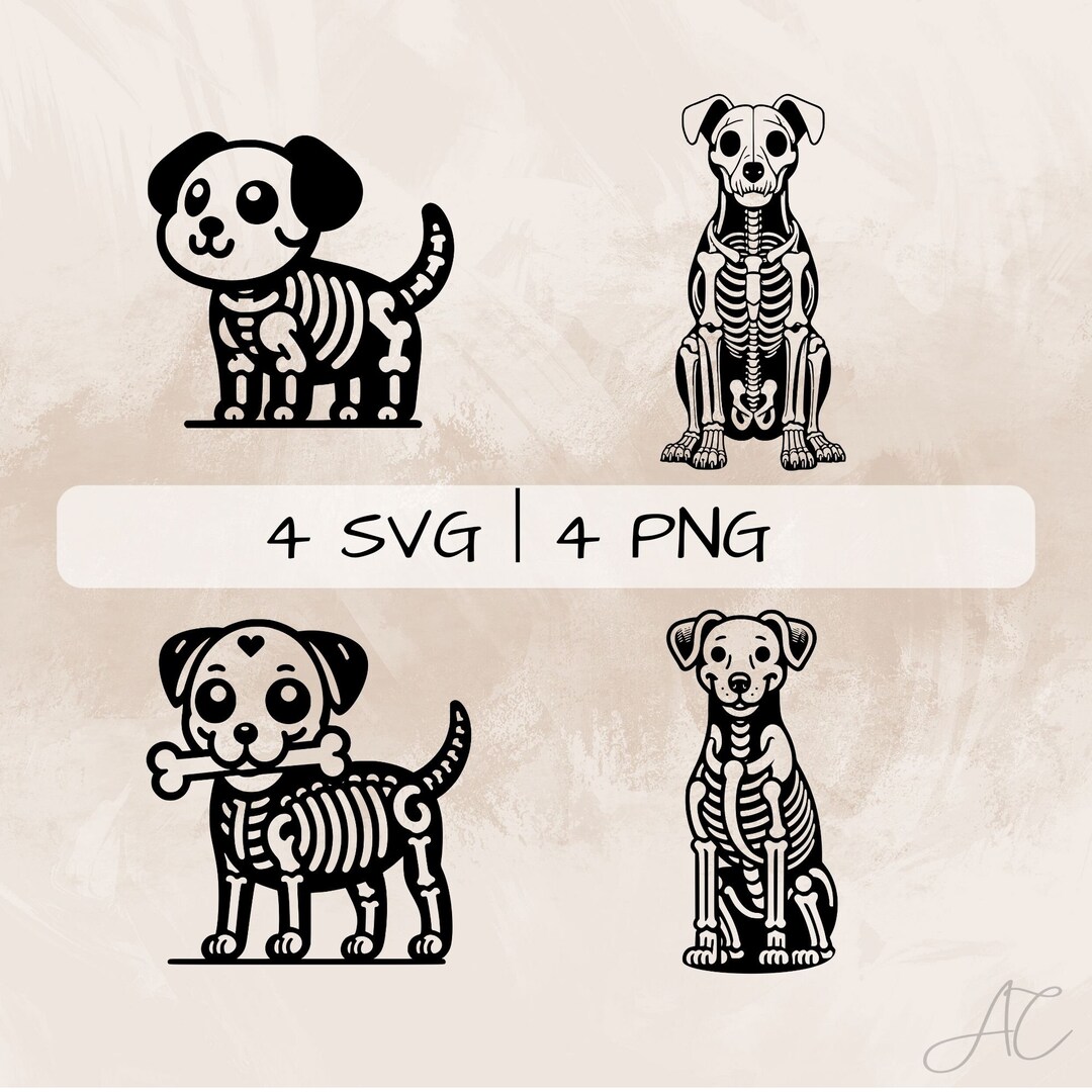 Dog Skeleton SVG, Dog SVG, Skeleton SVG, Vector, Hand Drawn Dog ...