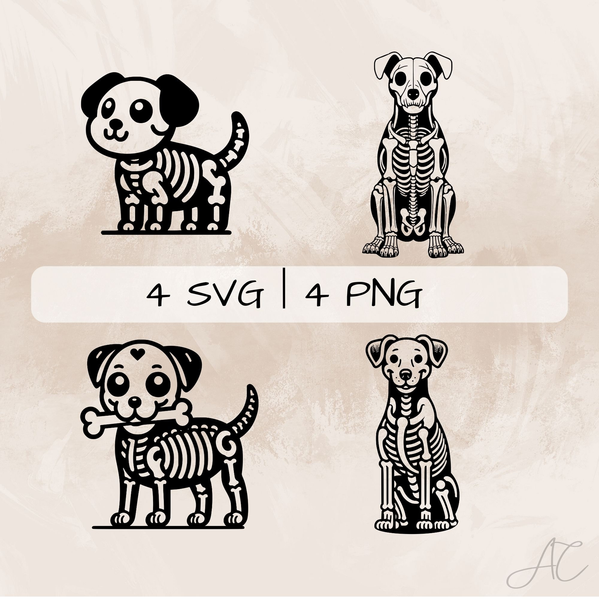 Dog Skeleton SVG, Dog SVG, Skeleton SVG, Vector, Hand Drawn Dog ...
