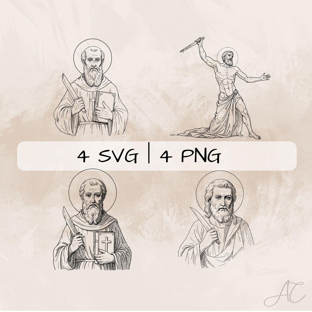 Bartholomew the Apostle SVG Bundle, Saint Bartholomew PNG , St ...