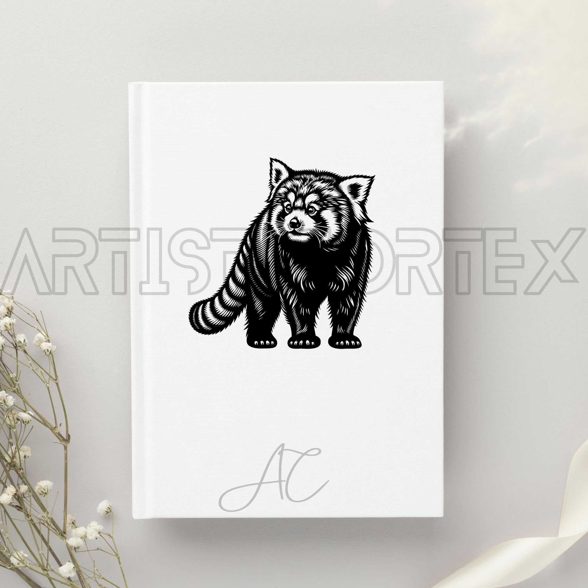 Red Panda SVG, Cute Red Panda PNG, Sleeping Red Panda Clipart, Hand ...