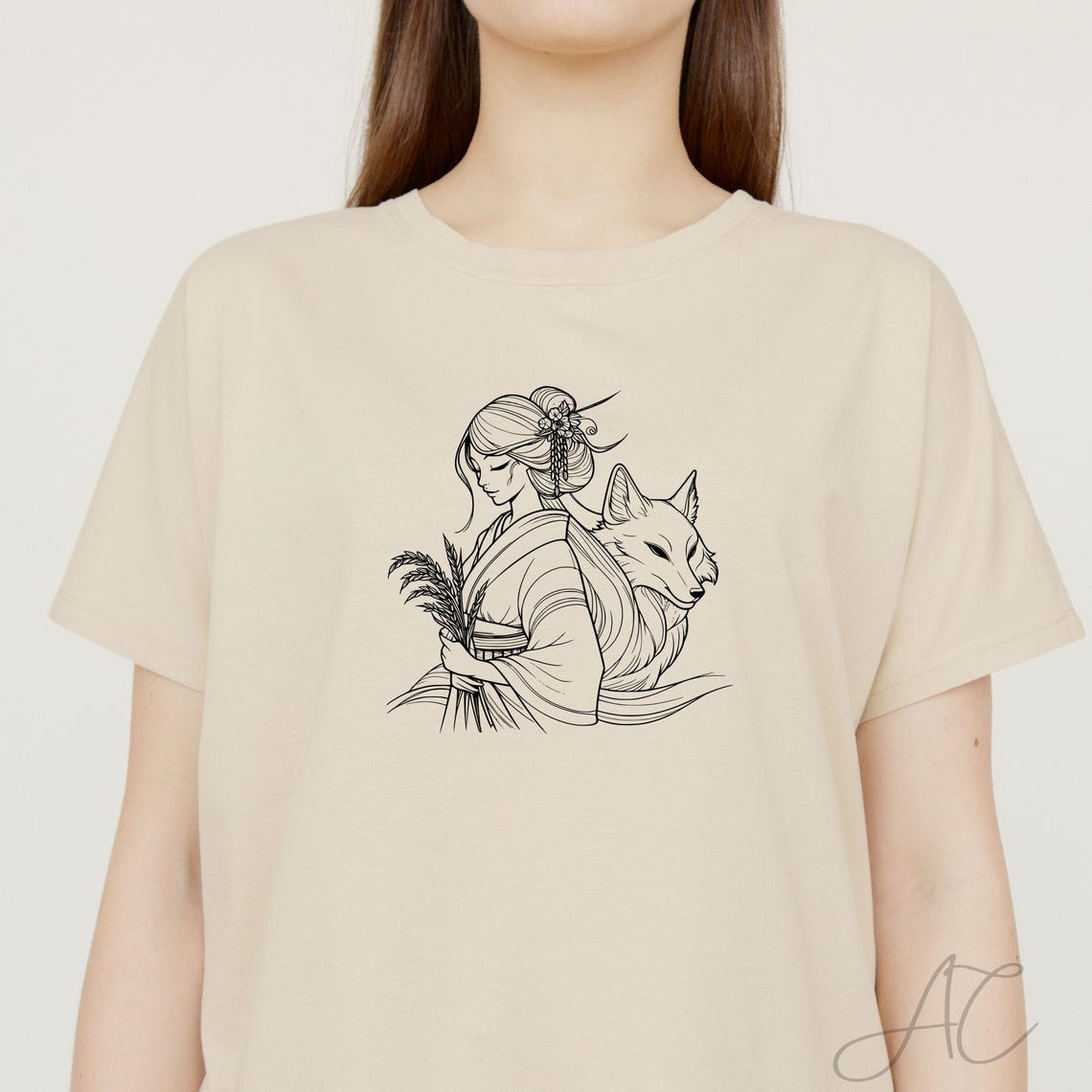 Inari Okami SVG Bundle, Inari Okami Line Art PNG, Japanese Mythology ...