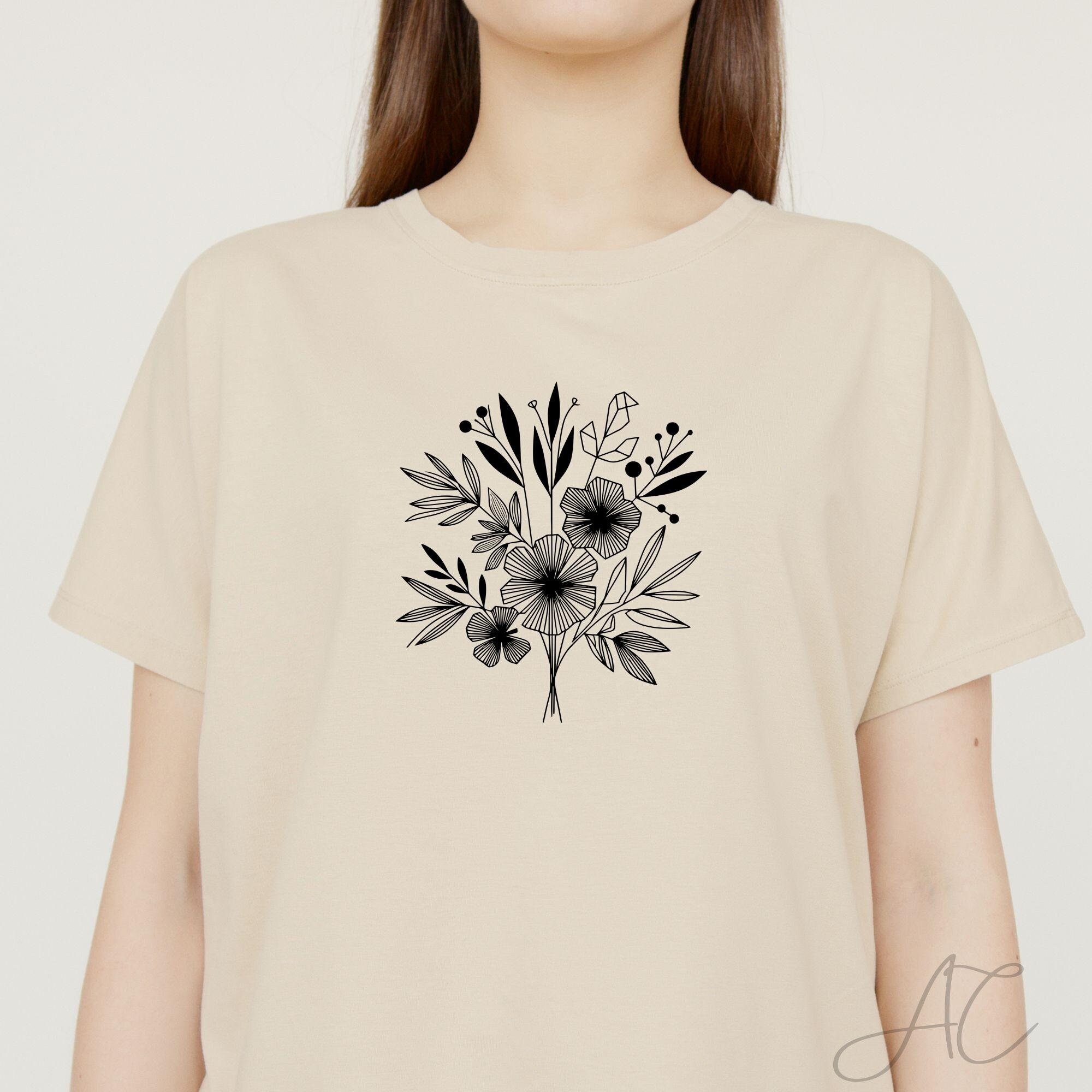 Geometric Flower SVG Bundle, Geometric Floral PNG, Flower Clipart, Hand ...