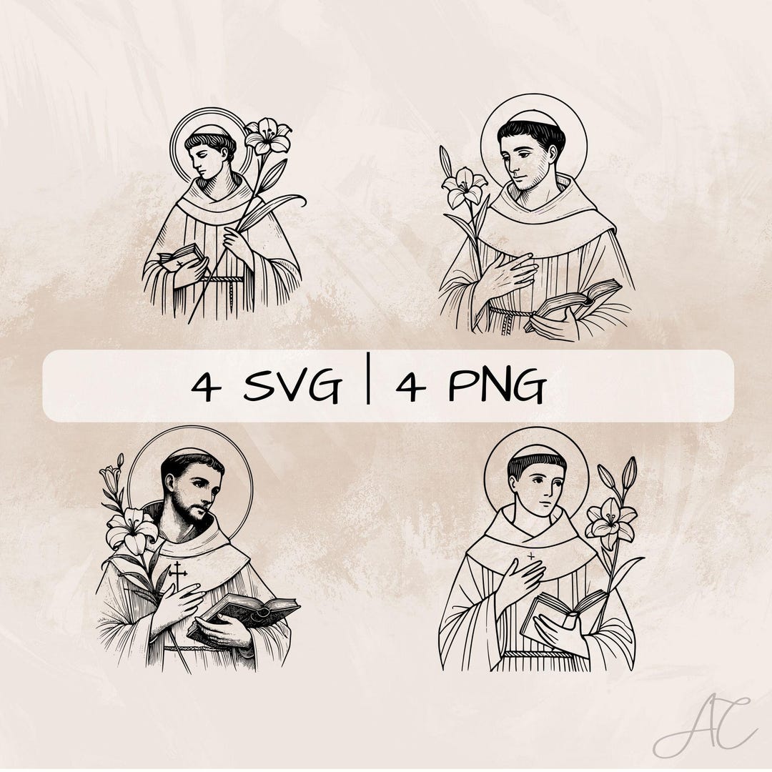Saint Dominic SVG Bundle, St Dominic PNG ,saint Dominic Clipart, Hand ...