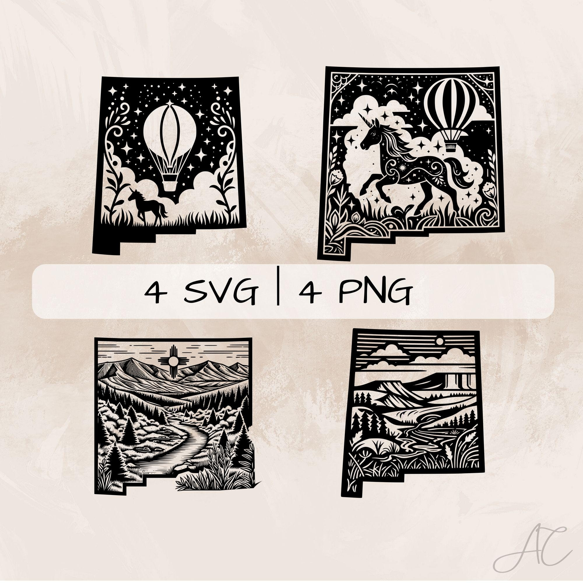 New Mexico SVG Bundle, New Mexico Map PNG ,new Mexico Outline Clipart ...