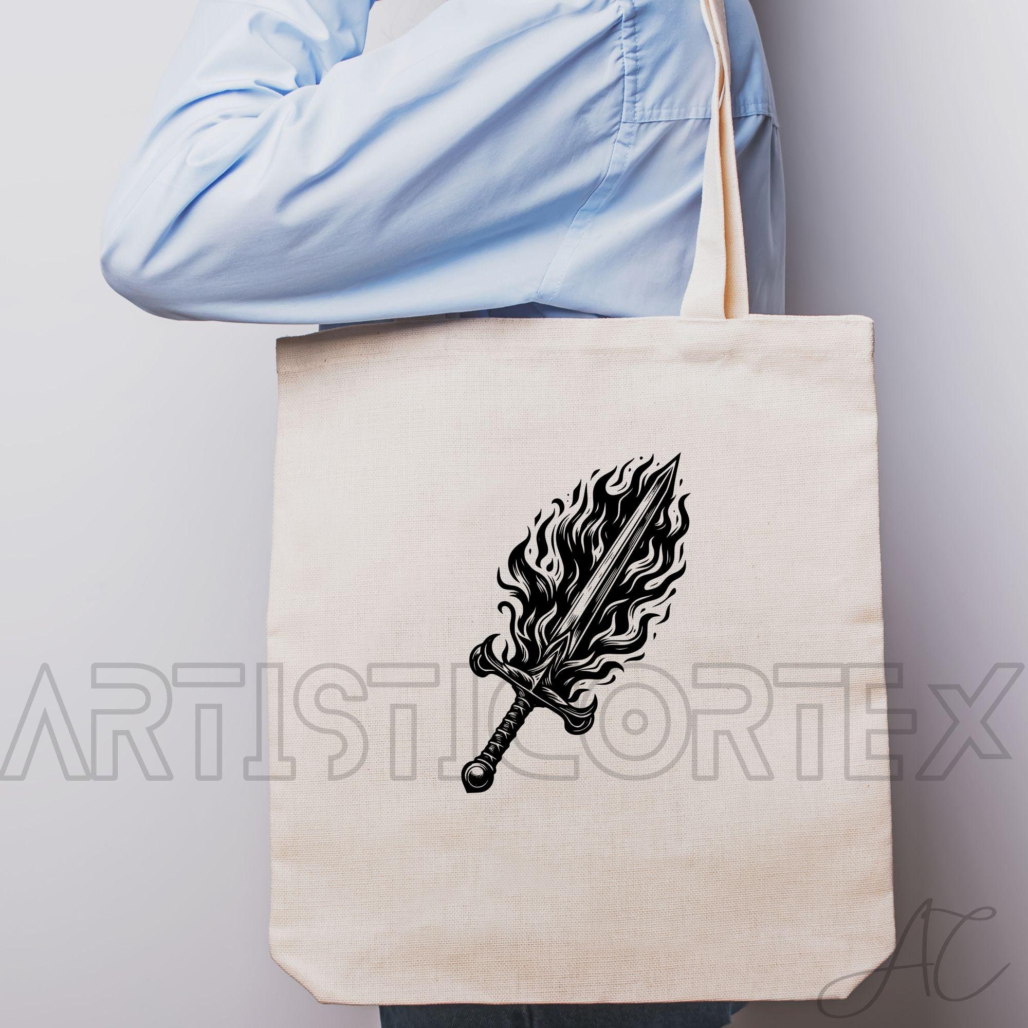 Flaming Sword SVG Bundle, Burning Sword PNG , Flame Sword Clipart, Hand ...