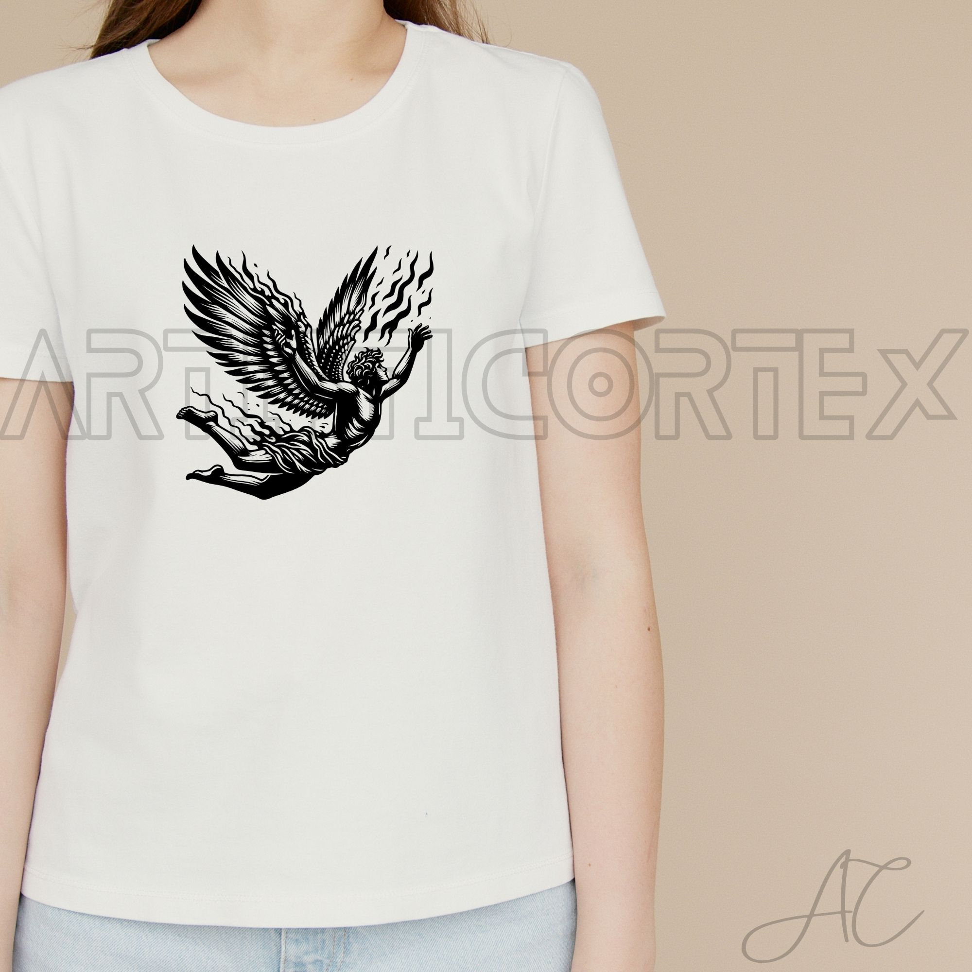 Icarus SVG Bundle, Icarus and Sun PNG, Icarus Falling Clipart, Hand ...