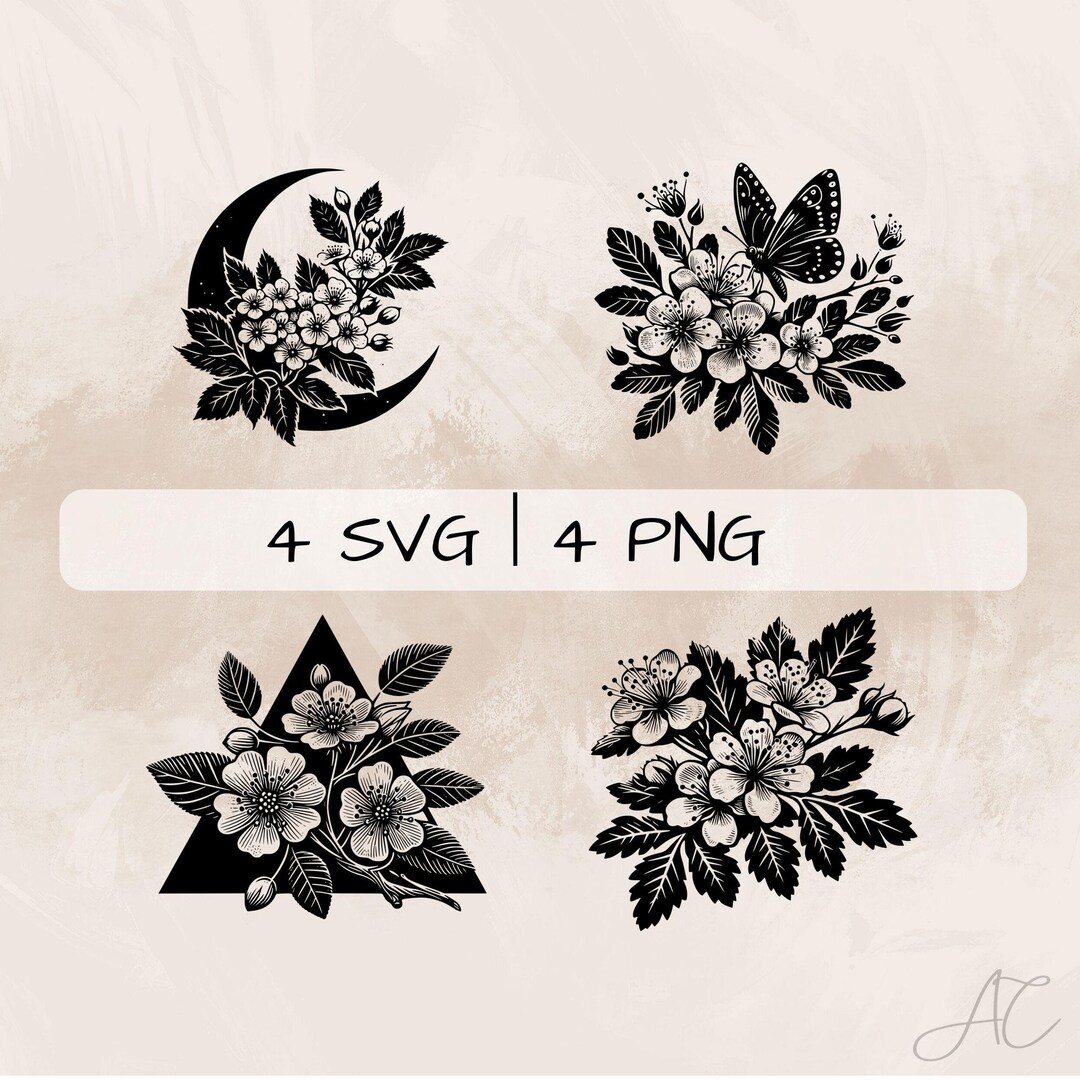 Hawthorn SVG Bundle, Hawthorn Flower PNG ,may Birth Flowerclipart, Hand ...