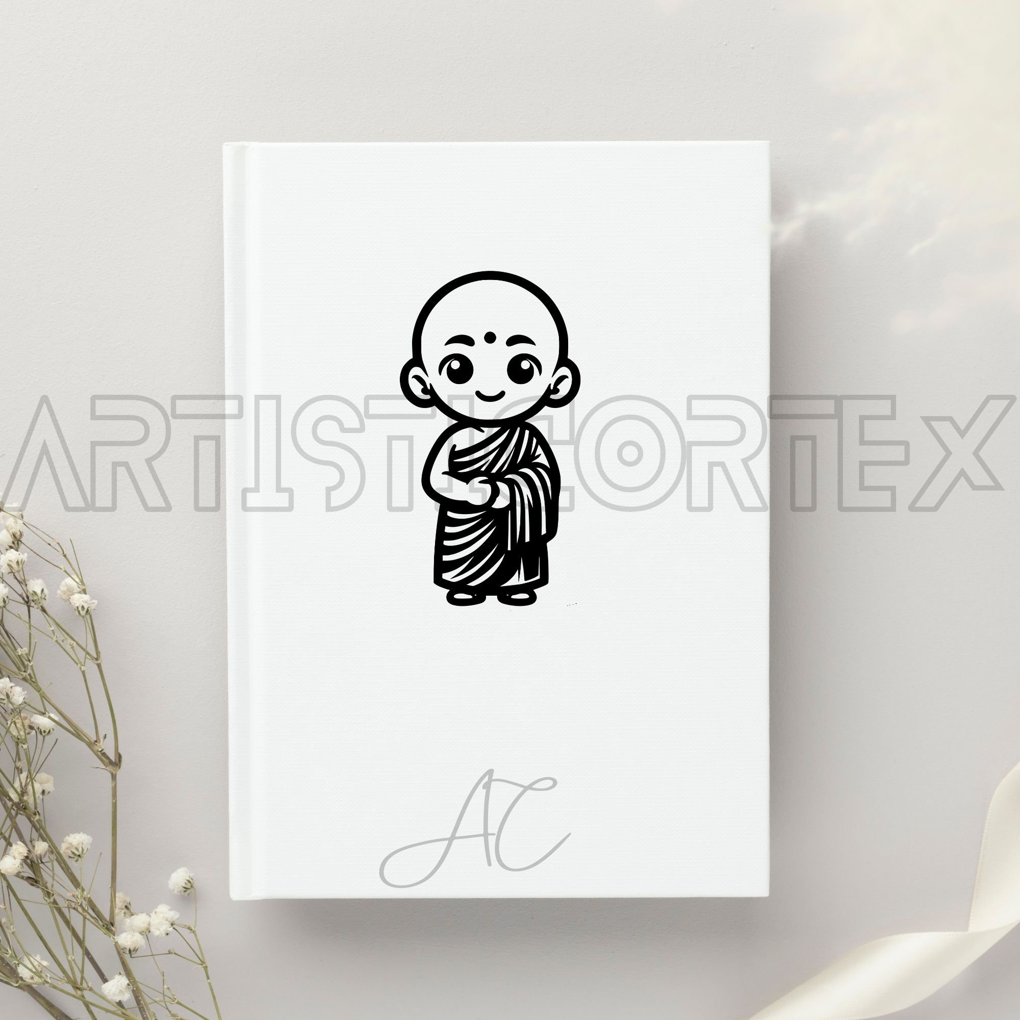 Monk SVG Bundle, Cute Monk PNG, Monk Meditating Clipart , Hand Drawn ...