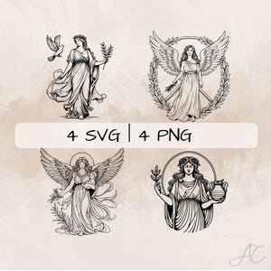 Eirene SVG Bundle, Eirene Goddess PNG ,goddess of Peace Clipart, Hand ...