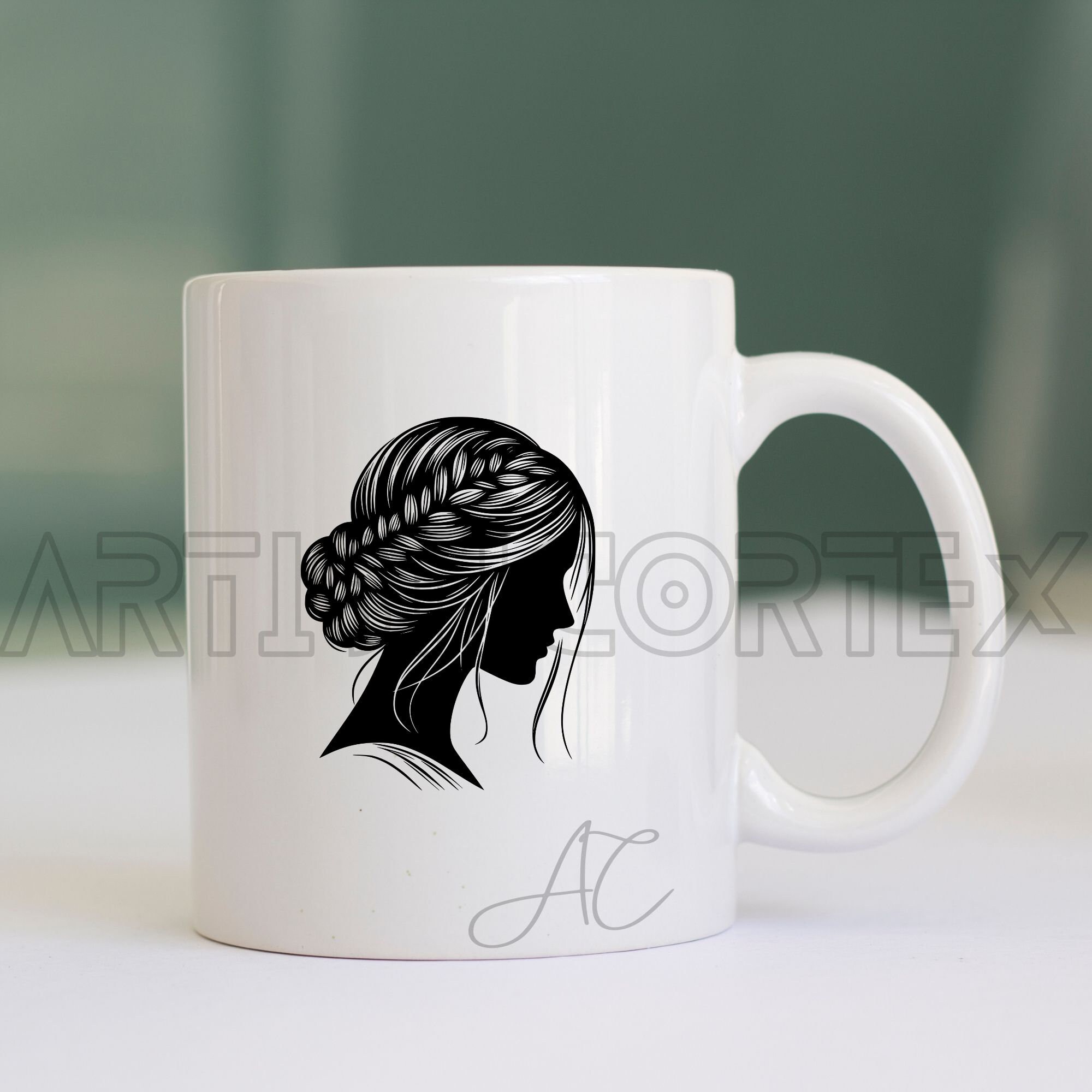 Braided Bun SVG Bundle, Bun PNG, Bun Hair Style Clipart, Hand Drawn ...