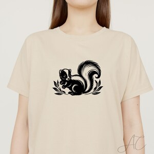 Skunk SVG Bundle, Floral Skunk PNG , Cute Skunk Clipart, Hand Drawn ...