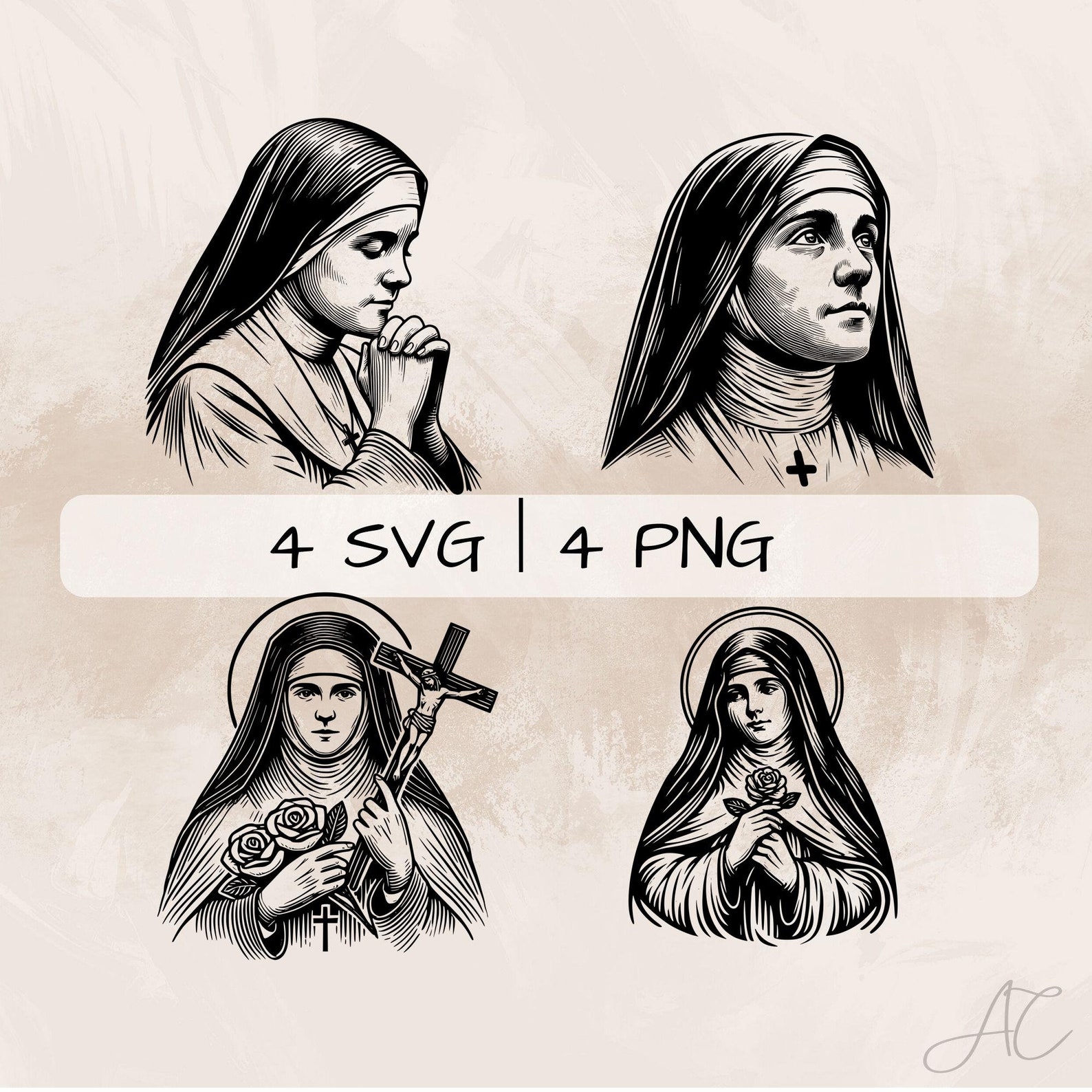 Saint Therese SVG Bundle, St Therese PNG, Saint Therese of Lisieux ...