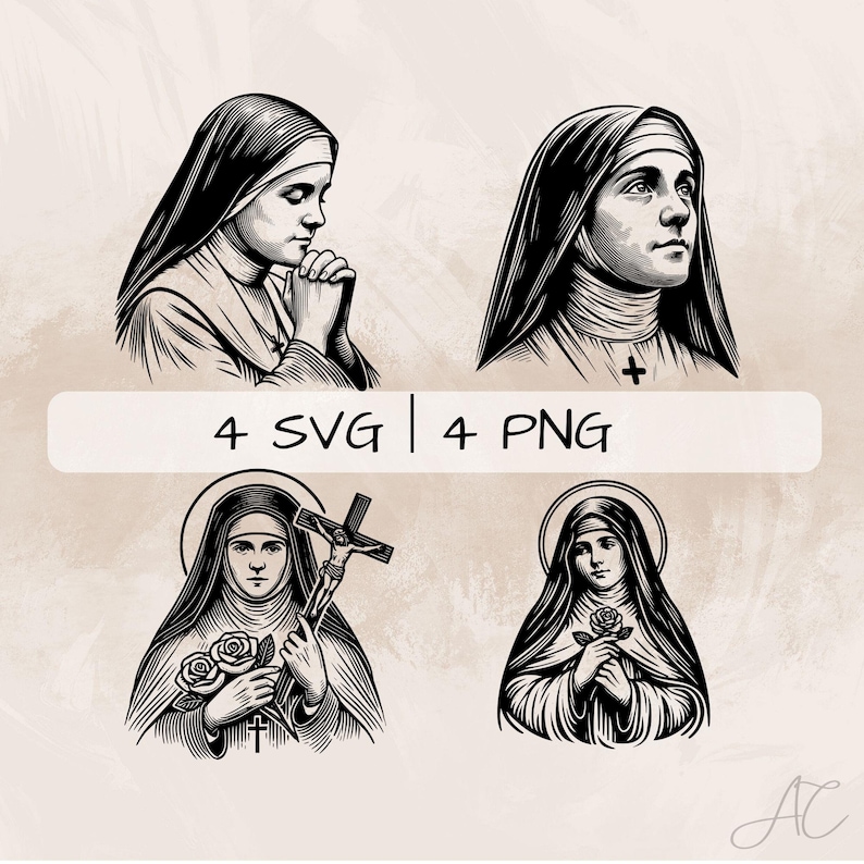 Saint Therese SVG Bundle, St Therese PNG, Saint Therese of Lisieux ...