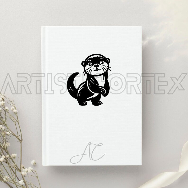 Lutra SVG Bundle, Otter PNG, Floral Lutra Clipart, Hand Drawn Lutra ...