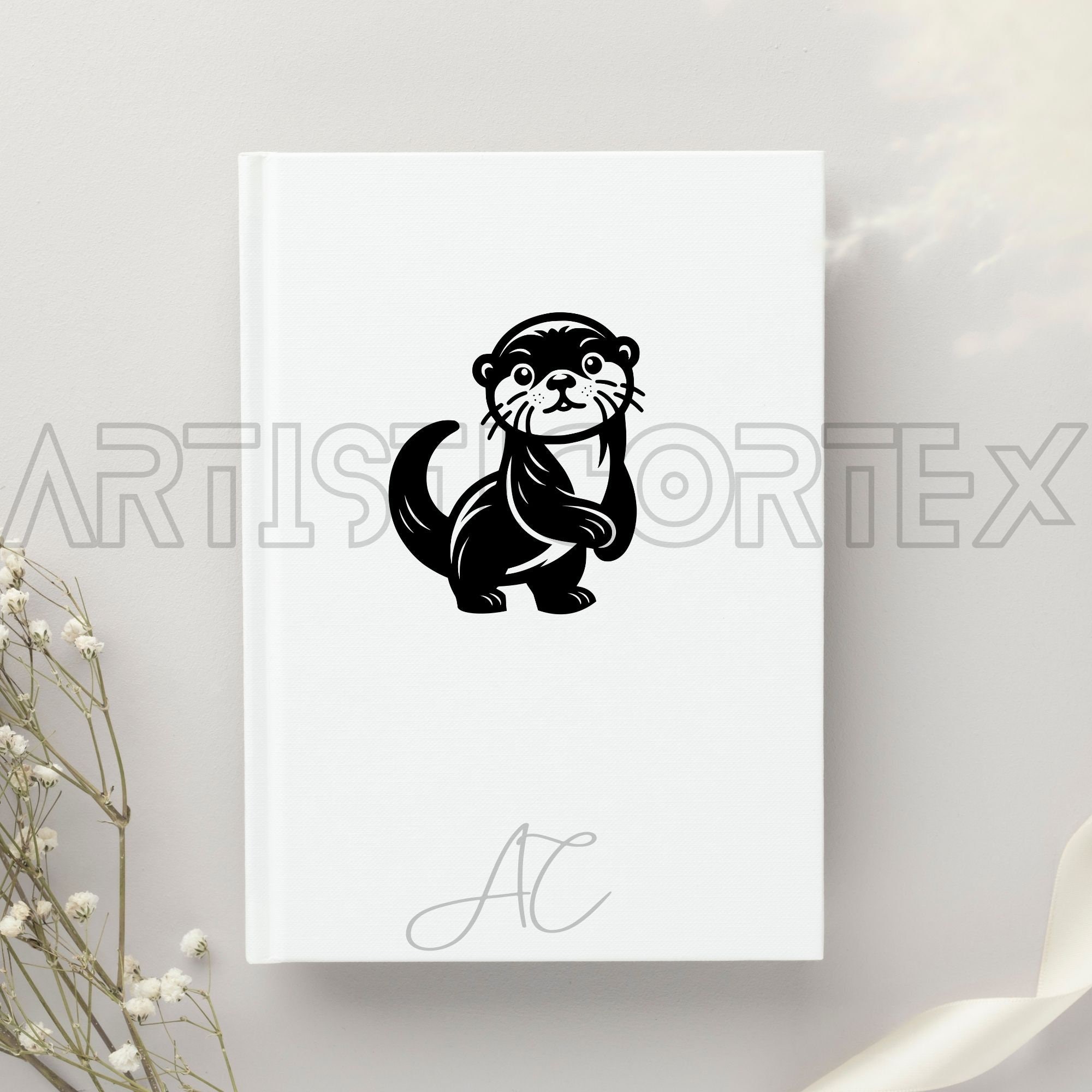 Lutra SVG Bundle, Otter PNG, Floral Lutra Clipart, Hand Drawn Lutra ...