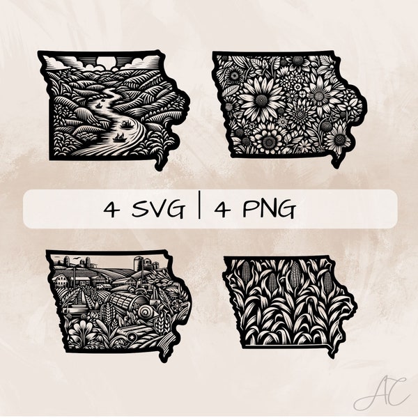 Iowa Svg - Etsy