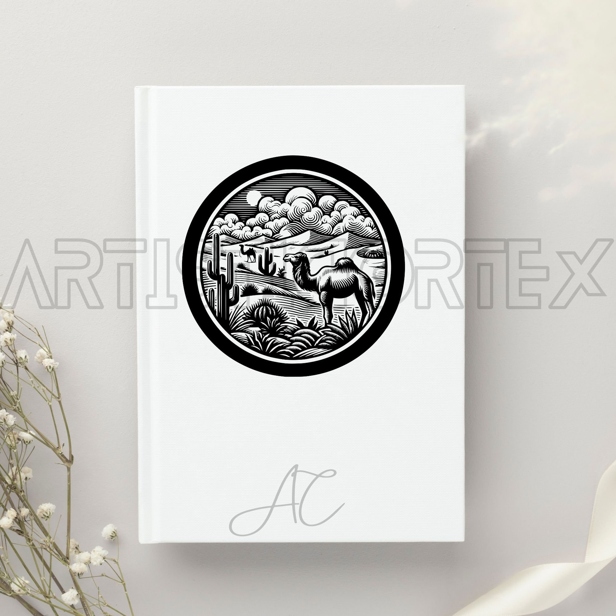 Desert SVG Bundle, Desert Scene PNG, Desert and Cactus Clipart, Hand ...