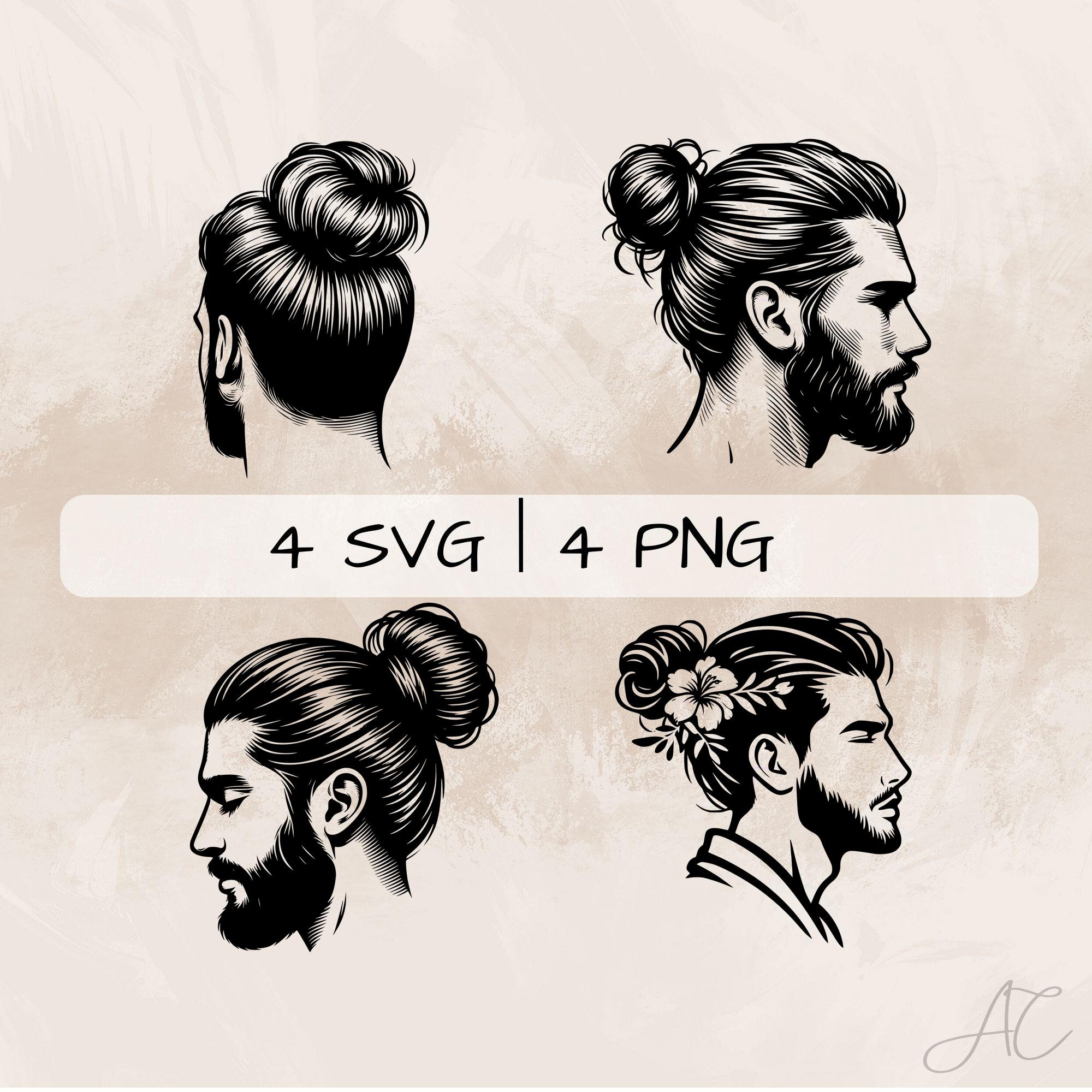 Man Bun Wig Etsy UK