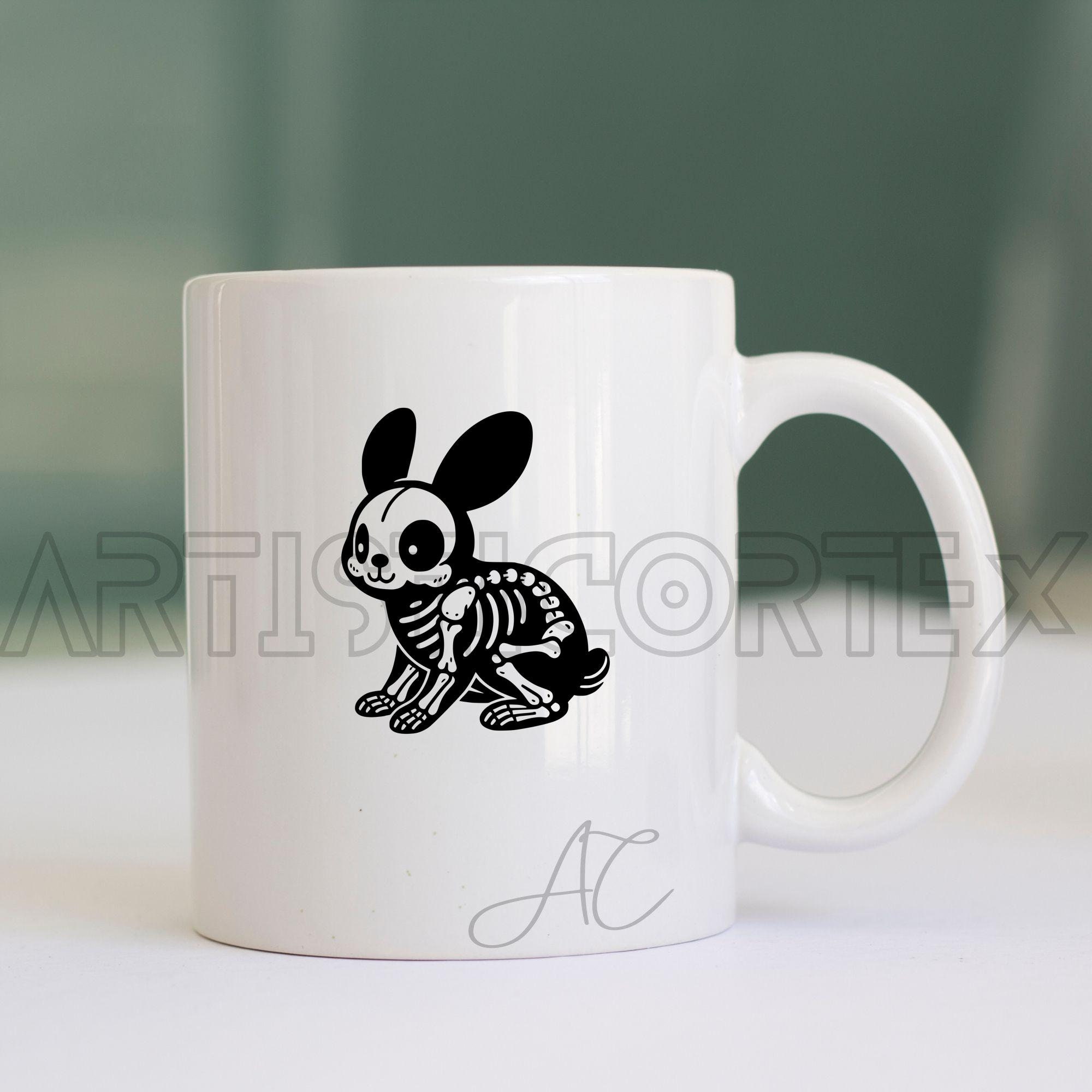 Rabbit SVG Bundle, Rabbit Skeleton PNG, Floral Rabbit Skeleton Clipart ...