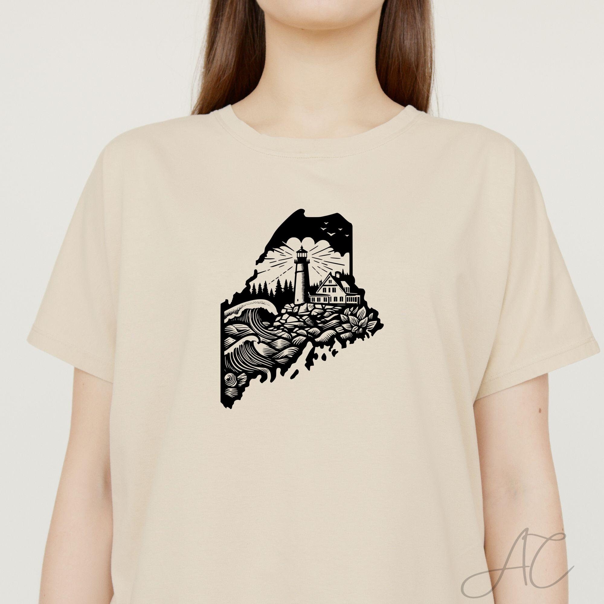 Maine SVG Bundle, Maine State PNG ,maine Outline Clipart, Hand Drawn ...