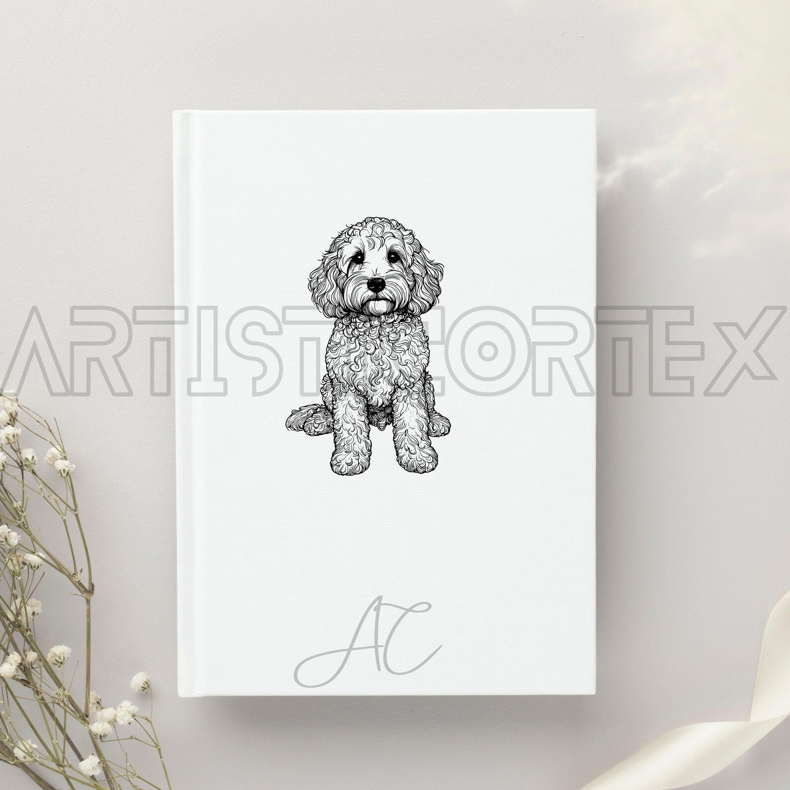 Delicate Cockapoo SVG Bundle, Cockapoo Line Art PNG, Cockapoo and ...