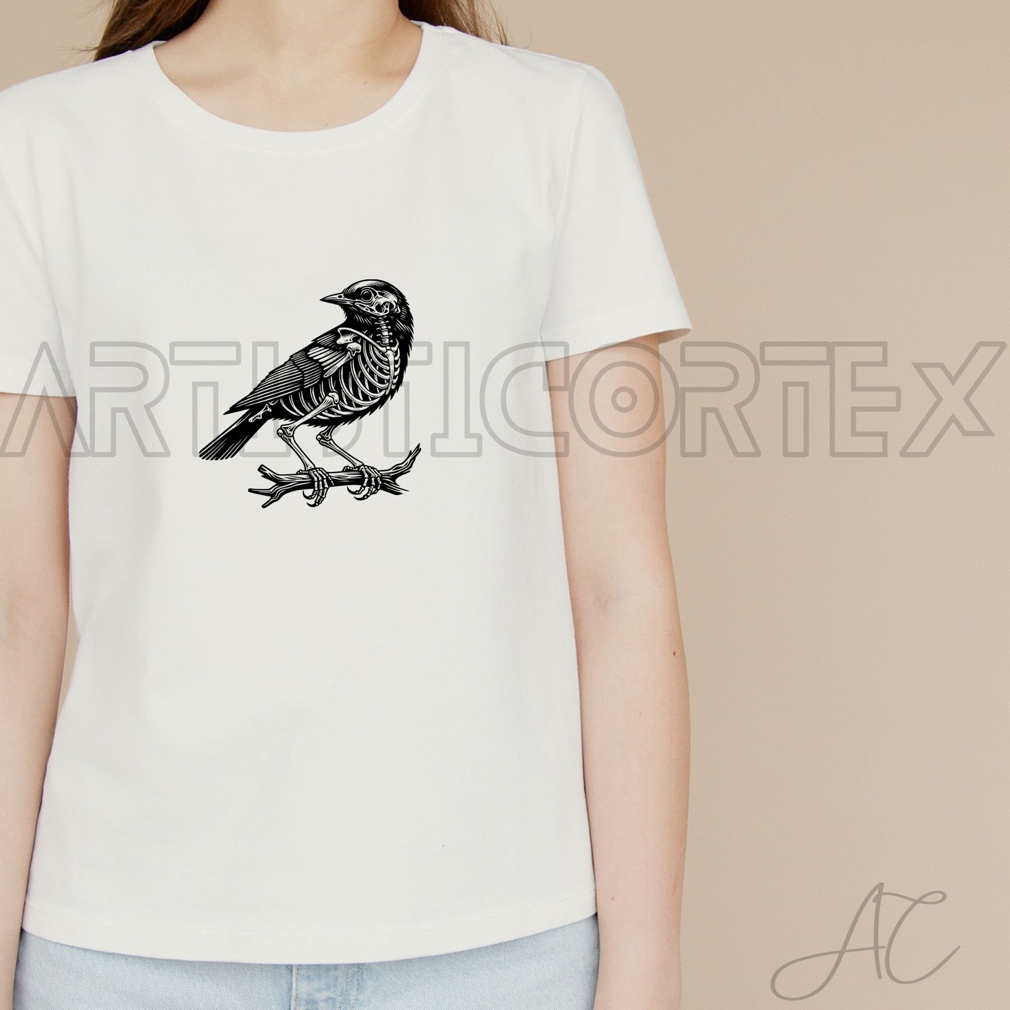 Skeleton Bird SVG Bundle, Halloween Bird PNG, Bird Skeleton Clipart ...