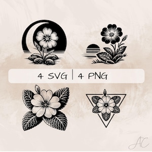 Primrose SVG Bundle, Primrose Flower PNG ,february Birth Flower Clipart ...
