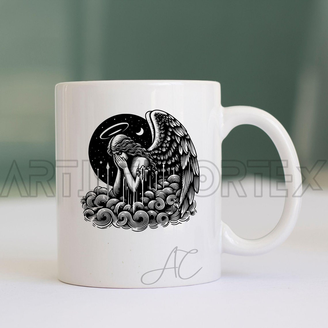 Angel SVG Bundle, Crying Angel PNG ,angel Tears Clipart, Hand Drawn ...