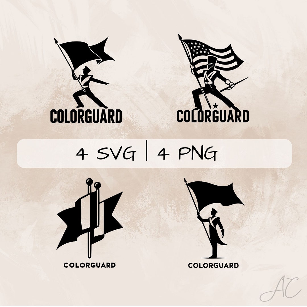 Color Guard SVG Bundle, Flag PNG, Color Guard US Flag Clipart , Hand ...