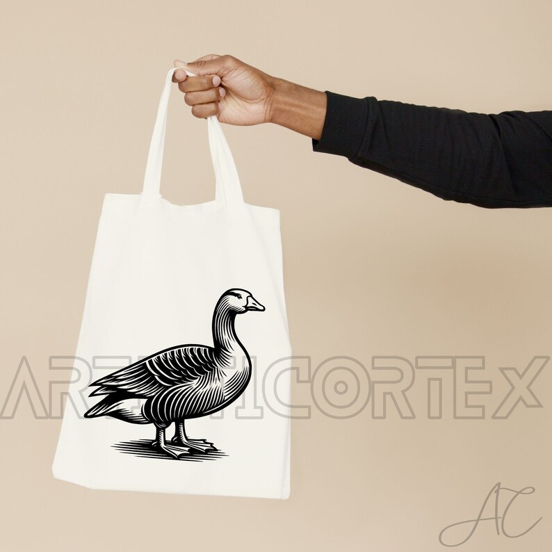 Goose SVG Bundle, Goose With Hat PNG, Goose in Pond Clipart, Hand Drawn ...